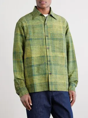 KARTIK RESEARCH Pataudi Checked Silk Shirt
