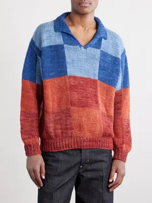 KARTIK RESEARCH Patchwork Knitted Wool Sweater