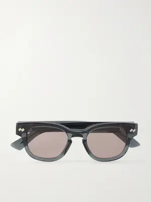 Bottega Veneta Round-frame Acetate Sunglasses - Gray