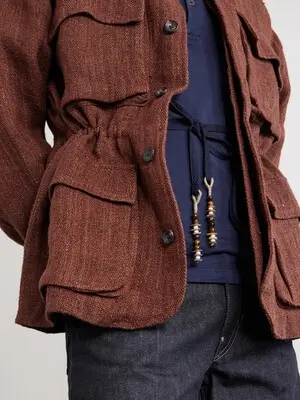 KARTIK RESEARCH Ranthambore Embellished Linen Jacket