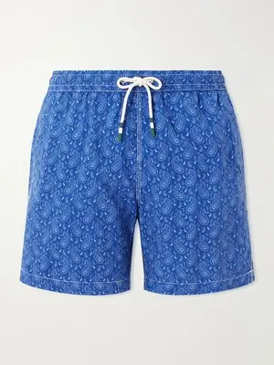 Hartford Printed Swim Shorts - Blue