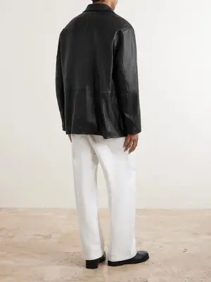 Auralee Full-grain Leather Blouson Jacket