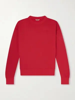 Auralee Cotton, Wool And Silk-blend Jersey Sweater