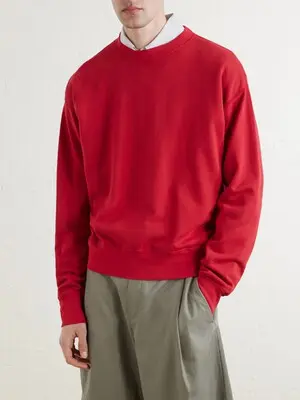 Auralee Cotton, Wool And Silk-blend Jersey Sweater