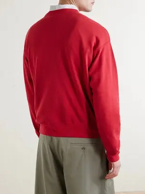 Auralee Cotton, Wool And Silk-blend Jersey Sweater