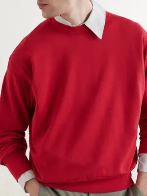 Auralee Cotton, Wool And Silk-blend Jersey Sweater