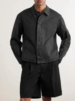 Auralee Garment-dyed Cotton-twill Blouson Jacket