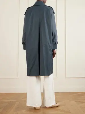 TWP Long Cotton-blend Canvas Trench Coat
