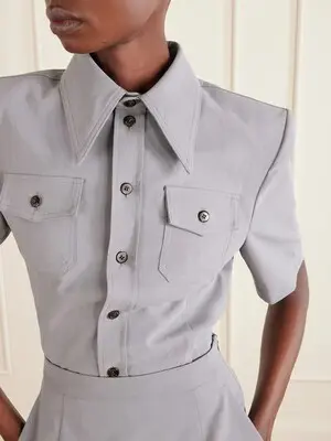 WILLY CHAVARRIA Chavela Cotton Shirt - Gray
