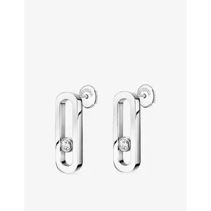 Messika Move Uno 18ct Gold And 0.16ct Diamond Earrings - White
