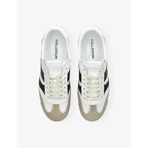 COLLEGIUM Pillar Pista Leather And Suede Trainers - White/blk
