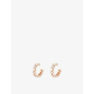 Messika Vibes Mini 18ct Gold And 3.28ct Diamond Hoop Earrings - Pink