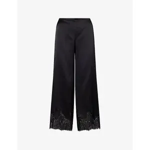 REFORMATION Carolina Cropped Silk Trousers