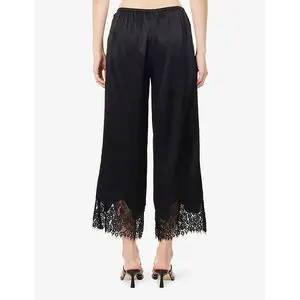 REFORMATION Carolina Cropped Silk Trousers