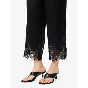 REFORMATION Carolina Cropped Silk Trousers