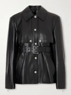 Sportmax Leather Jacket - Black