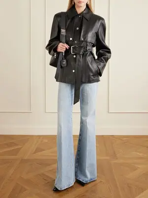 Sportmax Leather Jacket - Black