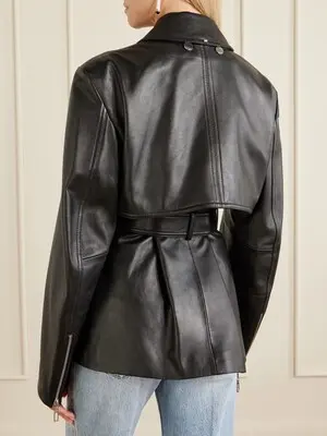 Sportmax Leather Jacket - Black