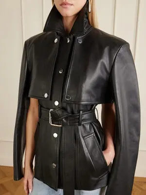 Sportmax Leather Jacket - Black
