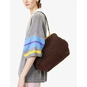 COACH Kisslock Raffia Bag