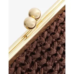 COACH Kisslock Raffia Bag