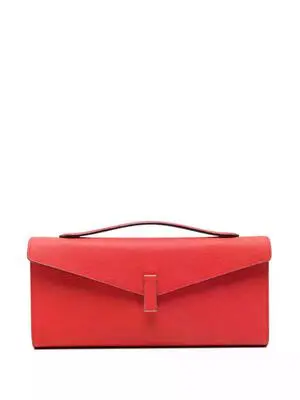 VALEXTRA Iside Flap Clutch - Red