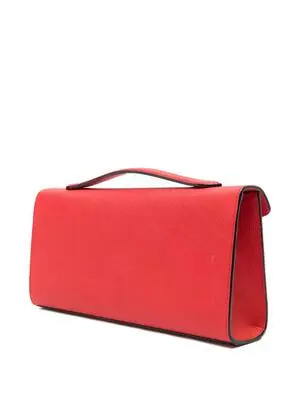 VALEXTRA Iside Flap Clutch - Red