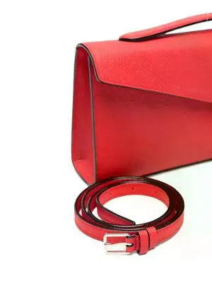 VALEXTRA Iside Flap Clutch - Red