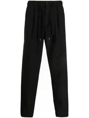 Herno Drawstring-waist Straight-leg Trousers - Black