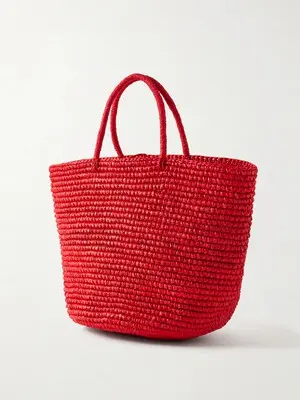 SENSI STUDIO Large Straw Tote - Red