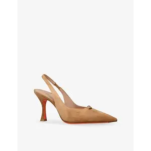 Santoni Sabine 85 Suede Courts - Mid Brown