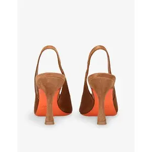 Santoni Sabine 85 Suede Courts - Mid Brown