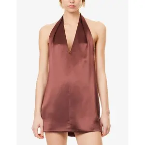 Shona Joy Savanna Halter-neck Stine Mini Dress
