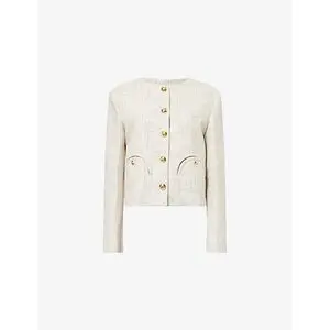 BLAZÉ MILANO Shamo Bolero Wool-blend Jacket - Oyster