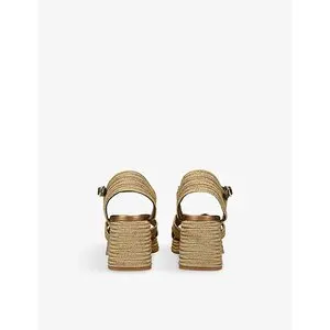 CastaÑer Vallita Heeled Espadrille Sandals - Gold