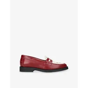 DUKE + DEXTER Wilde Cherry Leather Loafers - Red