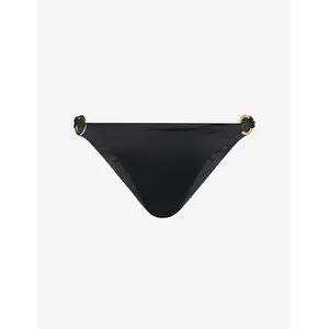 AWAY THAT DAY Sorrento Ruched Bikini Bottoms - Black