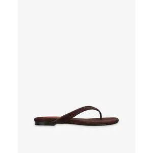 SIMONMILLER Riviera Thong Suede Sandals - Dark Brown