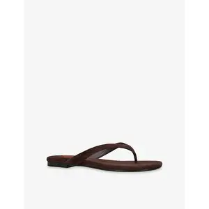 SIMONMILLER Riviera Thong Suede Sandals - Dark Brown