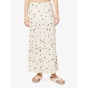 SAMSOE SAMSOE Printed Linen Maxi Skirt - Stray Dott
