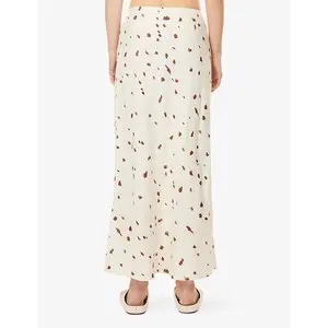 SAMSOE SAMSOE Printed Linen Maxi Skirt - Stray Dott