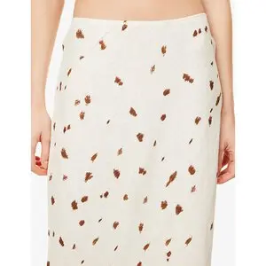 SAMSOE SAMSOE Printed Linen Maxi Skirt - Stray Dott