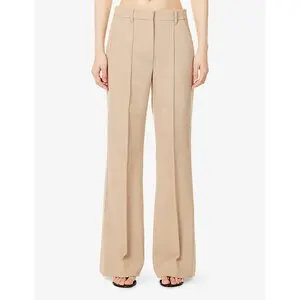 ME+EM Tailored Flared Woven Trousers - Sand