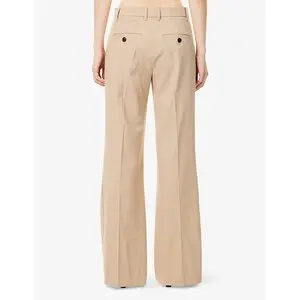 ME+EM Tailored Flared Woven Trousers - Sand