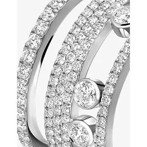 Messika Move Romane Large Pavé 18ct Gold And Diamond Ring