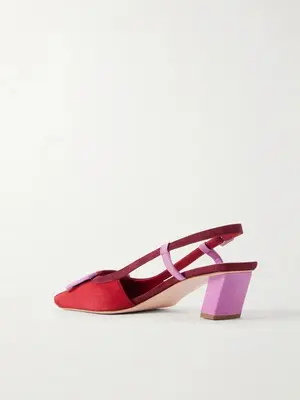ROGER VIVIER Belle Vivier 45 Patent-leather Slingback Pumps
