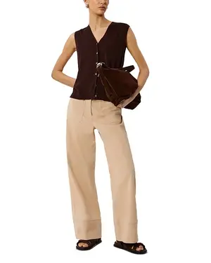 Whistles Knit Button-front Tank Top
