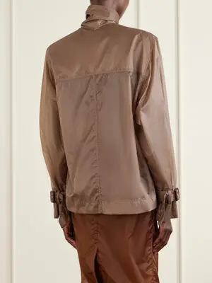 Saint Laurent Tie-detailed Gathered Shell Shirt