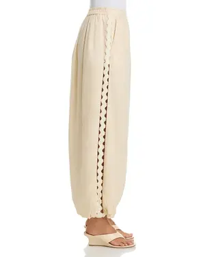 Simkhai Selah Linen Lace Balloon Pants