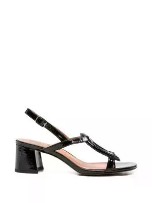 BIBI LOU Patent Block Heel Sandals - Black